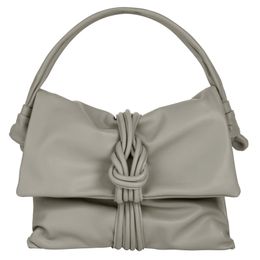 Henkeltasche Samantha Look, Damen, Gr. B/H/T: 33cm x 26cm x 6cm onesize, grau, Leder, clean, Taschen Henkeltasche, echt Leder, Made in Italy