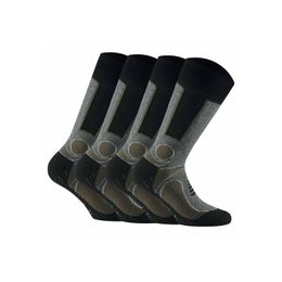 Kurzsocken Rohner Socks "Socken trekking 2-er pack 4er Pack", Damen, Gr. 39-42, gr&uuml;n (khaki), Obermaterial: 38% Baumwolle CO. 25% Wolle mw. 25% Polyacryl PAN. 10% Polyamid PA. 2% Elasthan EL., Socken Kurzsocken