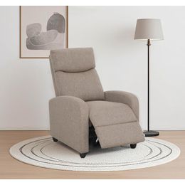 Relaxsessel Home Affaire "JULINOR, TV-Sessel, Ruhesessel mit Schlaffunktion, Webstoff", taupe, B:67,5cm H:58cm T:85cm, Sessel, Relaxsessel, Liegesessel mit manueller Relaxfunktion, Topseller