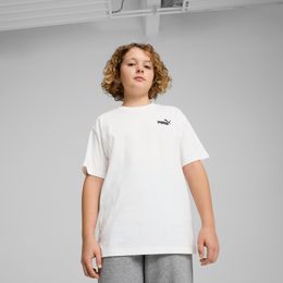 T-Shirt Puma "ESS SMALL NO. 1 LOGO RELAXED TEE B", Jungen, Gr. 164, wei&szlig; (Puma wei&szlig;), Jersey, Obermaterial: 100% Baumwolle, unifarben, relaxed fit normal, Rundhals, Shirts T-Shirt, f&uuml;r Jugendliche, sportlicher Stil, Kurzarm-Design