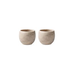 Eierbecher "Eierbecher Perlemor Home Sand 50 ml 2er Set beige", beige, Porzellan, LIKE. BY VILLEROY & BOCH, Eierbecher, Eierbecher