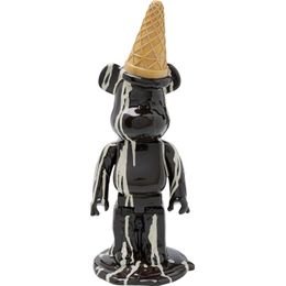Dekofigur KARE DESIGN "Deko Figur Gelato Bear", schwarz, B:16cm H:39,5cm T:14,5cm, Polyresin, Dekofiguren, Dekofigur