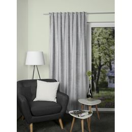 Vorhang Home Wohnideen "THERMO" Gr. 1, grau, B:135cm H:245cm, Polyester, Gardinen, Vorhang, Chenille-Thermoschal Uni