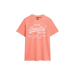 T-Shirt Superdry "T-Shirt VI Neon Relaxed Tee 1er Pack", Herren, Gr. M, orange, Obermaterial: 100% Baumwolle CO., Shirts T-Shirt