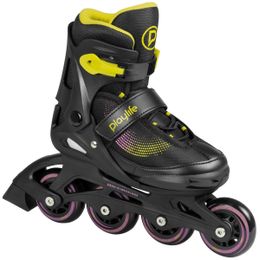 Inlineskates Playlife "Joker" Gr. 31, gelb (gelb, schwarz), Inlineskates_Rollschuhe, Kinder, 31/33,5 (bis 60 kg), Kunstfaser, Inlineskates