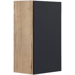 H&auml;ngeschrank Optifit "Roth", schwarz (anthrazit, wildeichefarben), B:40cm H:89,6cm T:34,6cm, Schr&auml;nke, H&auml;ngeschrank, Breite 40 cm