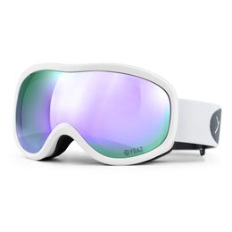 Skibrille YEAZ "Ski- und Snowboard-Brille violett/weiss STEEZE", lila, Sportbrillen, Skibrille