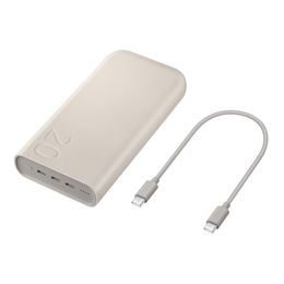 Samsung Powerbank "Powerbank 20.000 mAh 45 Watt", beige, 14,8 V 5.000mAh, Akkumulatoren, Triple-Port, PD 3.0, Super Fast Charging 2.0, Powerbank