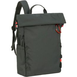 L&auml;ssig Wickelrucksack L&Auml;SSIG "Green Label, Outdoor Rolltop Backpack, dark olive", Baby, Gr. B/H/T: 30cm x 43cm x 14cm, gr&uuml;n (schwarz olive), Polyester, Rucks&auml;cke Wickelrucksack
