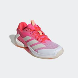 Tennisschuh adidas Performance "ADIZERO UBERSONIC 5", Damen, Gr. 39, rosa (lucid pink, zero metallic, lucid rot), Synthetik, Textil, Schuhe Tennisschuh