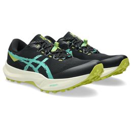 Trailrunningschuh asics "FUJI LITE 6", Herren, Gr. 42,5, schwarz, aurora gr&uuml;n, Textil, Schuhe Trailrunningschuh, leichter Trailrunningschuhe
