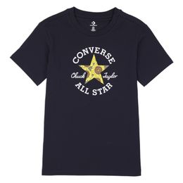 T-Shirt Converse, Damen, Gr. XS (34), schwarz, Single Jersey, Obermaterial: 100% Baumwolle, unifarben, Rundhals, eingesetzt eingefasste Kante, Shirts T-Shirt