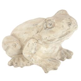 Dekofigur I.GE.A. "Frosch aus Keramik", beige (creme), B:14cm H:11cm, Keramik, Dekofiguren, Dekofigur, Antik-Look Gartendeko Tierfigur Deko Statue Gartenfigur Frosch