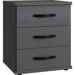 Schubkastenkommode wimex "Dou", grau (graphit, digi, steel, optik), B:46cm H:58cm T:40cm, Holzwerkstoff, Sideboards, Schubkastenkommode