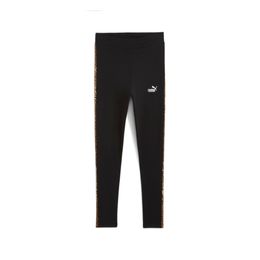Leggings Puma "ESS GRAPHIC ANIMAL LEGGINGS", Damen, Gr. L, N-Gr, schwarz (Puma schwarz), Jersey, Obermaterial: 100% Baumwolle, schmal normal, Hosen Leggings, sportlicher Stil, aus Baumwolle, schmale Passform