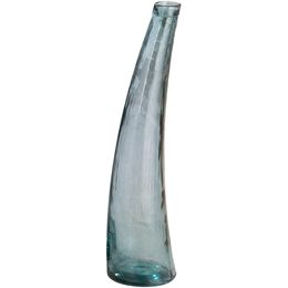 Bodenvase Gilde "Corno", blau (petrol), H:80cm &Oslash;:20cm, Glas, Vasen, Bodenvase, aus Glas, H&ouml;he ca. 80 cm