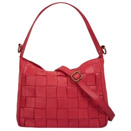 Umh&auml;ngetasche Samantha Look, Damen, Gr. B/H/T: 28cm x 22cm x 11cm onesize, rot, Leder, Taschen Umh&auml;ngetasche, echt Leder, Made in Italy