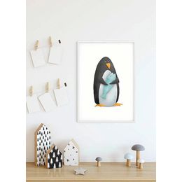 Bild Komar "Cute Animal Penguin", bunt (farbe bild(er): bunt), B:50cm H:70cm, Holz, Papier, Bilder, Bild, Wandbild zur Dekoration - ohne Rahmen