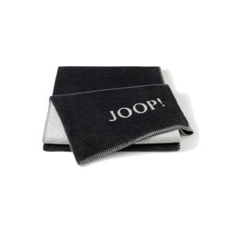 JOOP! Wohndecke JOOP "Wohndecken 1er Pack" Gr. 150, grau (anthrazit), B:150cm, Obermaterial: 58% Baumwolle CO. 35% Polyacryl PAN. 7% Polyester PES., Wohndecken, Wohndecke