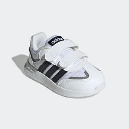 Klettschuh adidas Sportswear "TENSAUR SWITCH KIDS", M&auml;dchen, Gr. 23, schwarz-wei&szlig; (cloud wei&szlig;, core schwarz, grau three), Synthetik, Schuhe Klettschuh, f&uuml;r Kinder