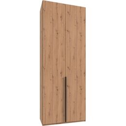 Kleiderschrank wimex "Mugano,in 5 Breiten,2 H&ouml;hen,2 Tiefen, viele Farben, Made in Germany", schwarz (artisan, eiche nachbildung, griffe schwarz), B:90cm H:236cm T:40cm, Holzwerkstoff, Schr&auml;nke, Kleiderschrank, mit langen Griffen aus Metall, mit oder ohne Spiegel