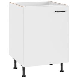 Sp&uuml;lenschrank Optifit "Elga", wei&szlig; (wei&szlig;, wei&szlig;), B:60cm H:87cm T:58,4cm, Holzwerkstoff, Schr&auml;nke, Sp&uuml;lenschrank, mit Soft-Close-Funktion, h&ouml;henverstellbaren F&uuml;&szlig;en, Breite 60 cm