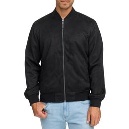 Bomberjacke INDICODE "INFort Wayne", Herren, Gr. S, schwarz, Web, Obermaterial: 100% Polyester, unifarben, regular fit, hoch geschlossener Ausschnitt, Jacken Bomberjacke
