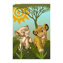 Bild Komar "Lion King Urembo Meadows", bunt (farbe bild(er): bunt), B:50cm H:70cm, Holz, Papier, Bilder, Bild, Wandbild zur Dekoration im Kinderzimmer - ohne Rahmen