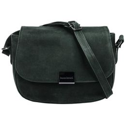 Umh&auml;ngetasche Bruno Banani, Damen, Gr. B/H/T: 21cm x 16cm x 6cm onesize, gr&uuml;n, Leder, unifarben, Taschen Umh&auml;ngetasche, echt Leder