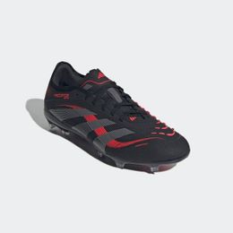 Fu&szlig;ballschuh adidas Performance "PREDATOR PRO FG", Gr. 44, core schwarz, grau four, lucid rot, Synthetik, Schuhe Fu&szlig;ballschuh, f&uuml;r Rasenpl&auml;tze