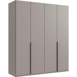 Kleiderschrank wimex "Mugano,in 5 Breiten,2 H&ouml;hen,2 Tiefen, viele Farben, Made in Germany", saharagrau, griffe schwarz, B:180cm H:208cm T:58cm, Holzwerkstoff, Schr&auml;nke, Kleiderschrank, mit langen Griffen aus Metall, mit oder ohne Spiegel