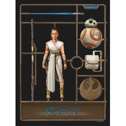 Bild Komar "Star Wars Toy Rey", bunt (farbe bild(er): bunt), B:30cm H:40cm, Holz, Papier, Bilder, Bild, Wandbild zur Dekoration im Kinderzimmer - ohne Rahmen