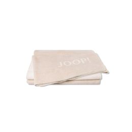 JOOP! Wohndecke JOOP "Wohndecken 1er Pack" Gr. 150, beige (chateau, natur), B:150cm, Obermaterial: 58% Baumwolle CO. 35% Polyacryl PAN. 7% Polyester PES., Wohndecken, Wohndecke