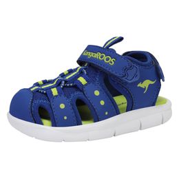 Sandale Kangaroos "K-Mini", M&auml;dchen, Gr. 21, blau (navy, lime), Synthetik, Textil, Schuhe Sandale