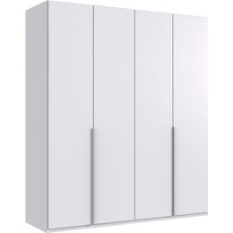 Kleiderschrank wimex "Mugano,in 5 Breiten,2 H&ouml;hen,2 Tiefen, viele Farben, Made in Germany", wei&szlig;, griffe alufarben, B:180cm H:208cm T:58cm, Holzwerkstoff, Schr&auml;nke, Kleiderschrank, mit langen Griffen aus Metall, mit oder ohne Spiegel
