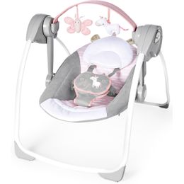 Babyschaukel Ingenuity "Comfort 2 Go, Flora Unicorn", Baby, rosa, Kunststoff, Leder, Metall, Stoff, Babywippen Babyschaukel, tragbar