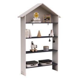 Standregal Vcm "Holz Kinderregal B&uuml;cherregal Kinder Regal Malusa", grau (wei&szlig;, anthrazit), Regale, Standregal