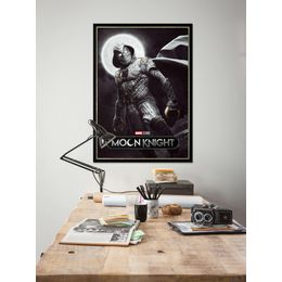 Wandbild Komar "Moon Knight Lunar Cycle", schwarz (farbe bild(er): schwarz, wei&szlig;), Disney, 1 Stk., Vlies, Bilder, Wandbild, 30 x 40 cm (Breite x H&ouml;he) - Kinderzimmer, Dekoration