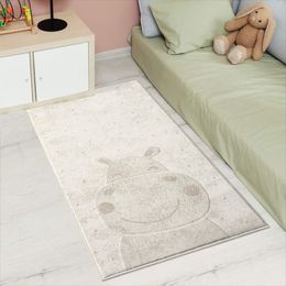 Kinderteppich Carpet City "MARA703", beige (creme), B:80cm H:11mm L:150cm, Obermaterial: 70% Polypropylen, 30% Polyester, Teppiche, Kinderteppich, Kinderzimmer, Kurzflor,robust,Tiere, Spielzimmer