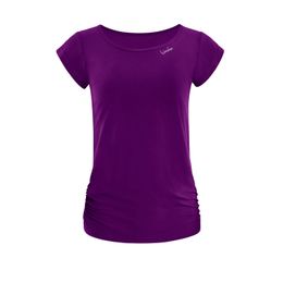 Sporttop WINSHAPE "AET130LS", Damen, Gr. M, lila (schwarz plum), 85% Polyester, 15% Elasthan, Rundhals, Tops Sporttop, Functional Soft and Light, Topseller