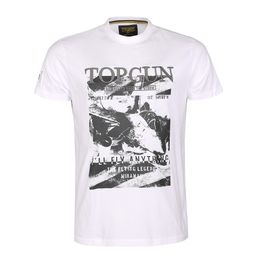 T-Shirt Top Gun "T-Shirt TG25009", Herren, Gr. L, wei&szlig;, Obermaterial: 100% Baumwolle CO., Shirts T-Shirt