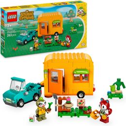 Konstruktionsspielsteine Lego "Gerds Wohnwagen & G&auml;rtnerei (77054), Lego Animal Crossing", bunt, Spielbausteine, Kinder, Kunststoff, Konstruktionsspielsteine, Made in Europe