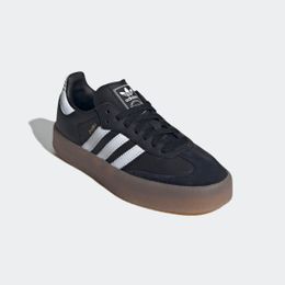Sneaker adidas originals "SAMBA", Damen, Gr. 42, schwarz-wei&szlig; (core schwarz, ftwr wei&szlig;, gold metallic), Leder, Synthetik, Schuhe Sneaker, Topseller