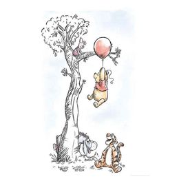 Bild Komar "Winnie the Pooh Hang on", bunt (farbe bild(er): bunt), B:50cm H:70cm, Holz, Papier, Bilder, Bild, Wandbild zur Dekoration im Kinderzimmer - ohne Rahmen