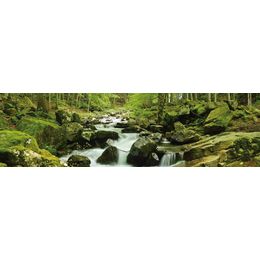 Fototapete papermoon "Soft Water Stream Panorama", bunt, B:3,5m L:1m, Vlies, Tapeten, Fototapete