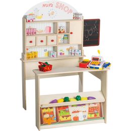 Kaufladen Roba "Minishop, natur", beige (natur), Kaufl&auml;den, KinderB:89cm H:114,5cm T:74,5cm, Holz, Kaufladen, mit Theke und Tafel, B:89cm H:114,5cm T:74,5cm