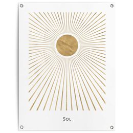 Poster Reinders "Sonne", gold (farbe bild(er): gold), B:60cm H:80cm T:0,1cm, Leinwand, Bilder, Poster, Outdoor f&uuml;r Garten oder Balkon