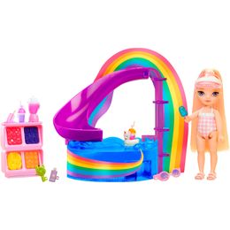 Minipuppe RAINBOW HIGH "Rainbow High Little Pool Day with Blush Playset", bunt, Puppen, KinderB:29cm H:20cm, Minipuppe, B:29cm H:20cm