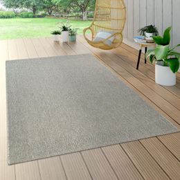 Teppich Paco Home "Waregem 621", grau, B:120cm H:4mm L:170cm, Polypropylen, Teppiche, Teppich, Flachgewebe, meliert, mit Bord&uuml;re, Outdoor geeignet, Wohnzimmer