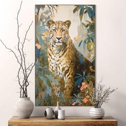 Wandbild Reinders "Gold Cat", gr&uuml;n (farbe bild(er): gr&uuml;n), B:70cm H:118cm T:3,7cm, Holzwerkstoff, Bilder, Wandbild